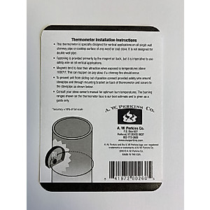 A.W. PERKINS CO Stove Pipe Thermometer for Wood Stoves | Magnetic
