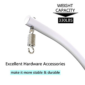 C-Shape Base Hanging Chair Hammock Stand - Powder Coated Construction for Egg Chair and Indoor/Outdoor Hammock Chairs, X-Large (White)