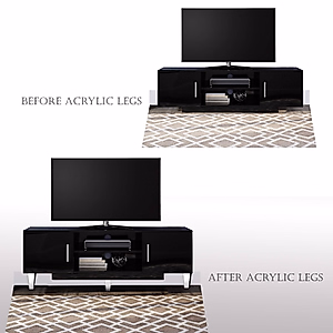 Nutan, 5” Square Acrylic Legs, Great and Sturdy Replacement for Sofas, Chairs and Tables, Set of 4.