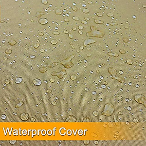 Ogrmar 38"x70" Garden Fountain Cover 600D Oxford Waterproof Dustproof Cover with Locking Drawstring for Winter Outdoor Garden Fountain Statue（38"x70"）