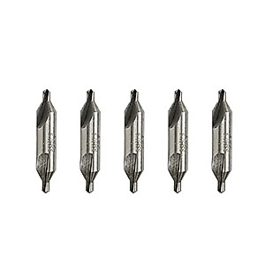 Rannb Center Bits Drill 5mm Tip Diameter HSS Center Spotting Drill Bit Countersink Tools for Lathe Metalworking -5pcs