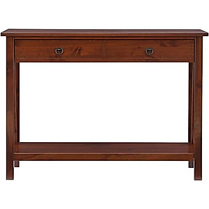 Linon Home Dcor Console Table, 42.01"w x 13.98"d x 30.71"h, Antique Tobacco