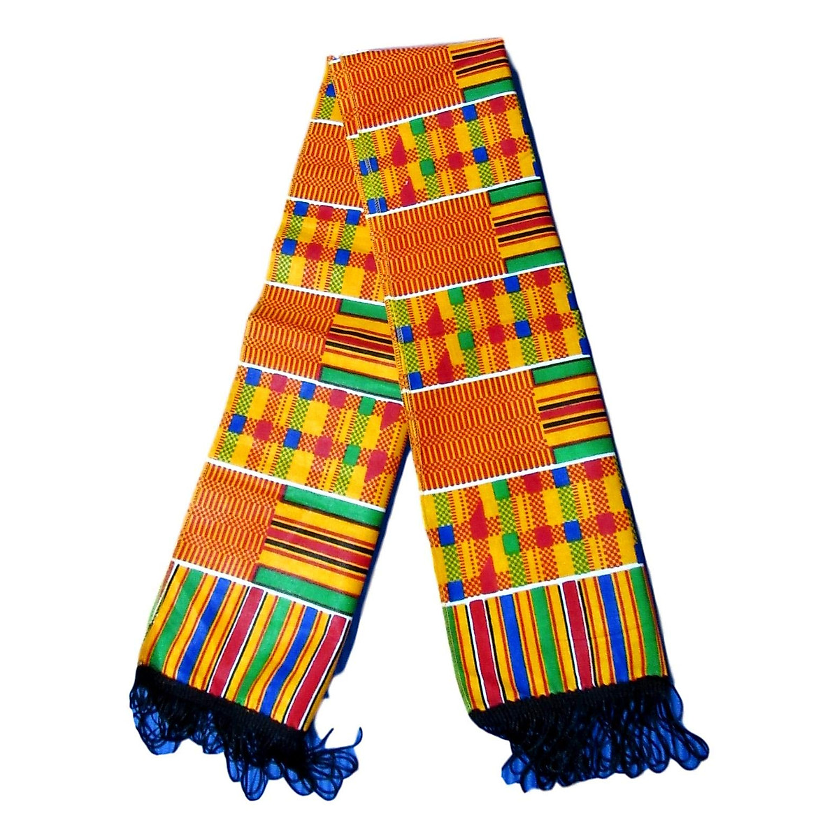 ShopHaven African Kente Scarf, Kente Stole, Kente Cloth, African Scarf, African Print, Black Graduation, Black History, Kwanzaa, Afrocentric, Africa,