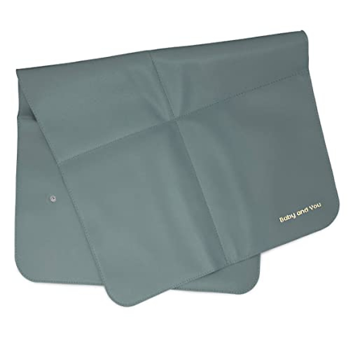 Speedy Barcodes Vegan Leather Diaper Changing mat, Mint blue, 16x30