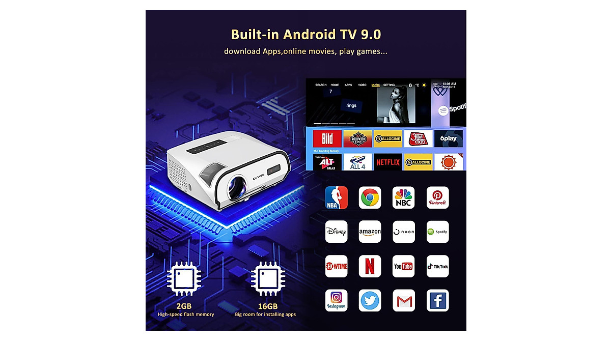 Ultra HD 4K Daytime Projector | 14300 Lumens Smart TV