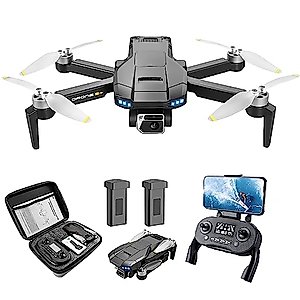 GPS Drone with 4K Camera for adults Long Range, 50 Minutes Long Flight Time, 5G Transmission, Brushless Motor Foldable FPV RC Quadcopter, Optical Flow, GPS Return Home, Follow Me, Include 2 batteries