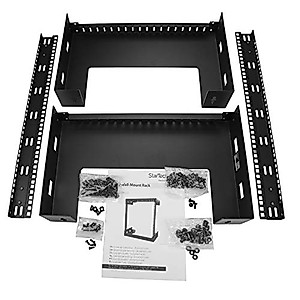 StarTech.com 2-Post 15U Heavy-Duty Wall-Mount Network Rack, 19" Open Frame Server Rack, 12" Deep, Wall Mount Data Rack for IT / AV / Patch Panel / Computer Equipment (RK15WALLO)