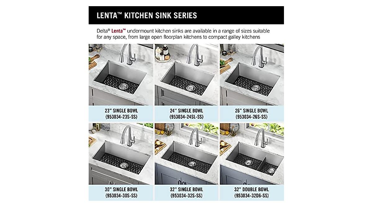 Delta Lenta 30-inch Stainless Steel Undermount Sink - Durable & Stylish