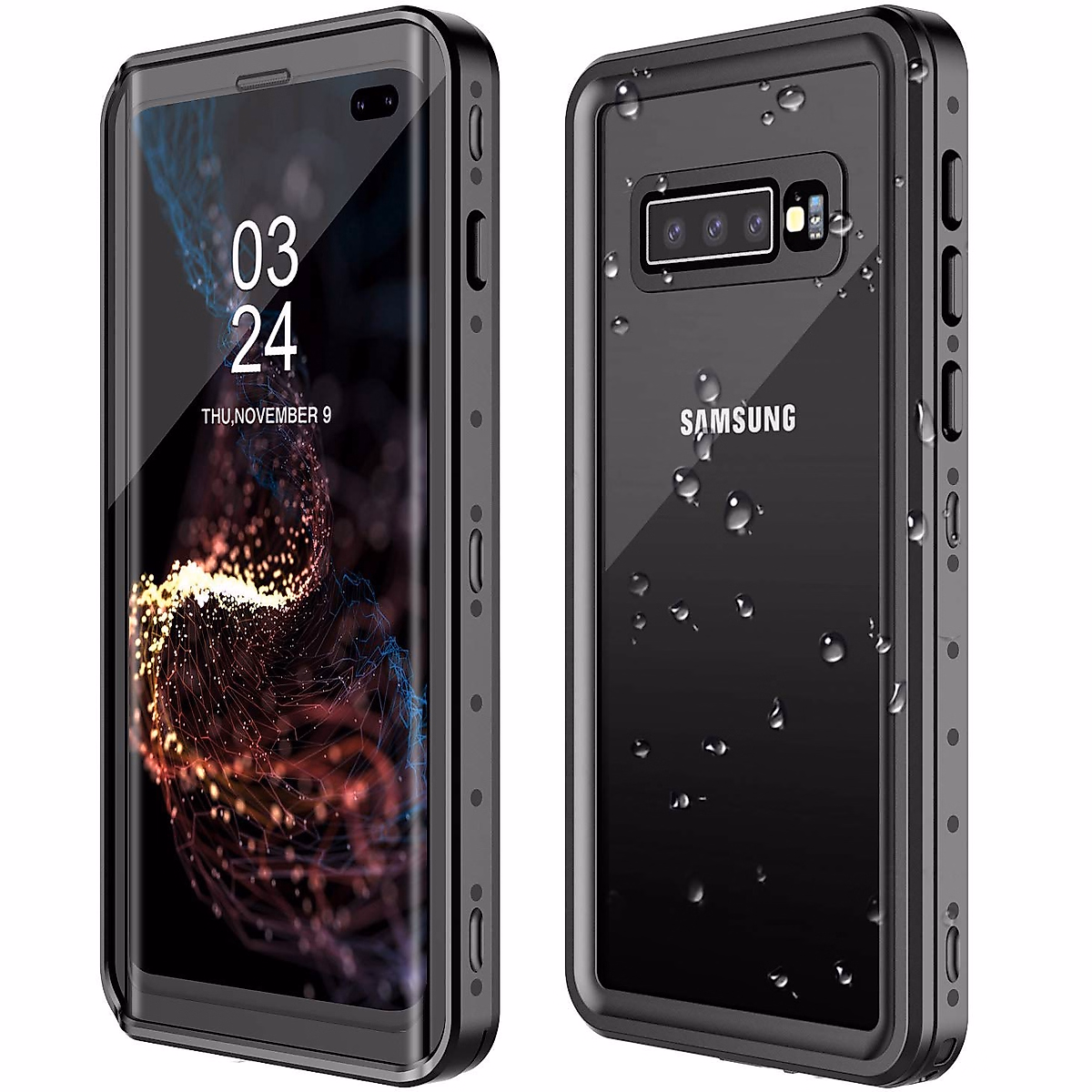GOLDJU Samsung Galaxy S10 Plus Waterproof Case,S10 Plus Built in Screen Protector 360° Full Body Protective Shockproof Dirtproof Sandproof IP68 Underwater 6.4