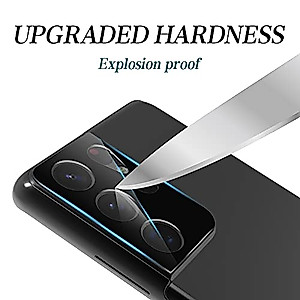CloudValley Camera Lens Protector for Samsung Galaxy S21 Ultra 6.8 inch, [3 Pack] Anti-Scratch Tempered Glass Back Camera Protection [Ultra-Thin], Black