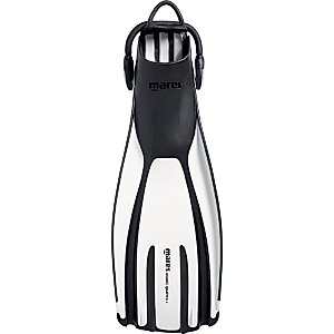 Mares Avanti Quattro Plus Open Heel Bungee Strap Fin, White, Small
