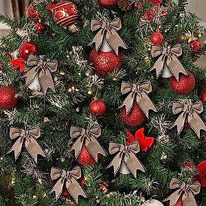 MuRealy Wired Edge Ribbon, Natural and Black Edged 10 Yards 2.5 Inch, Polyester Wired Ribbon, Decorative Ribbons for Christmas Parties, Wedding, Gifts Wrapping, Floral Wreath, and Bow