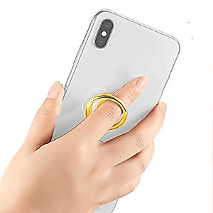 lenoup Glitter Bling Bling Phone Ring Holder,Sparkle Phone Ring Kickstand, Cell Phone Finger Ring Grip for Almost All Phones/Pad(Gold)