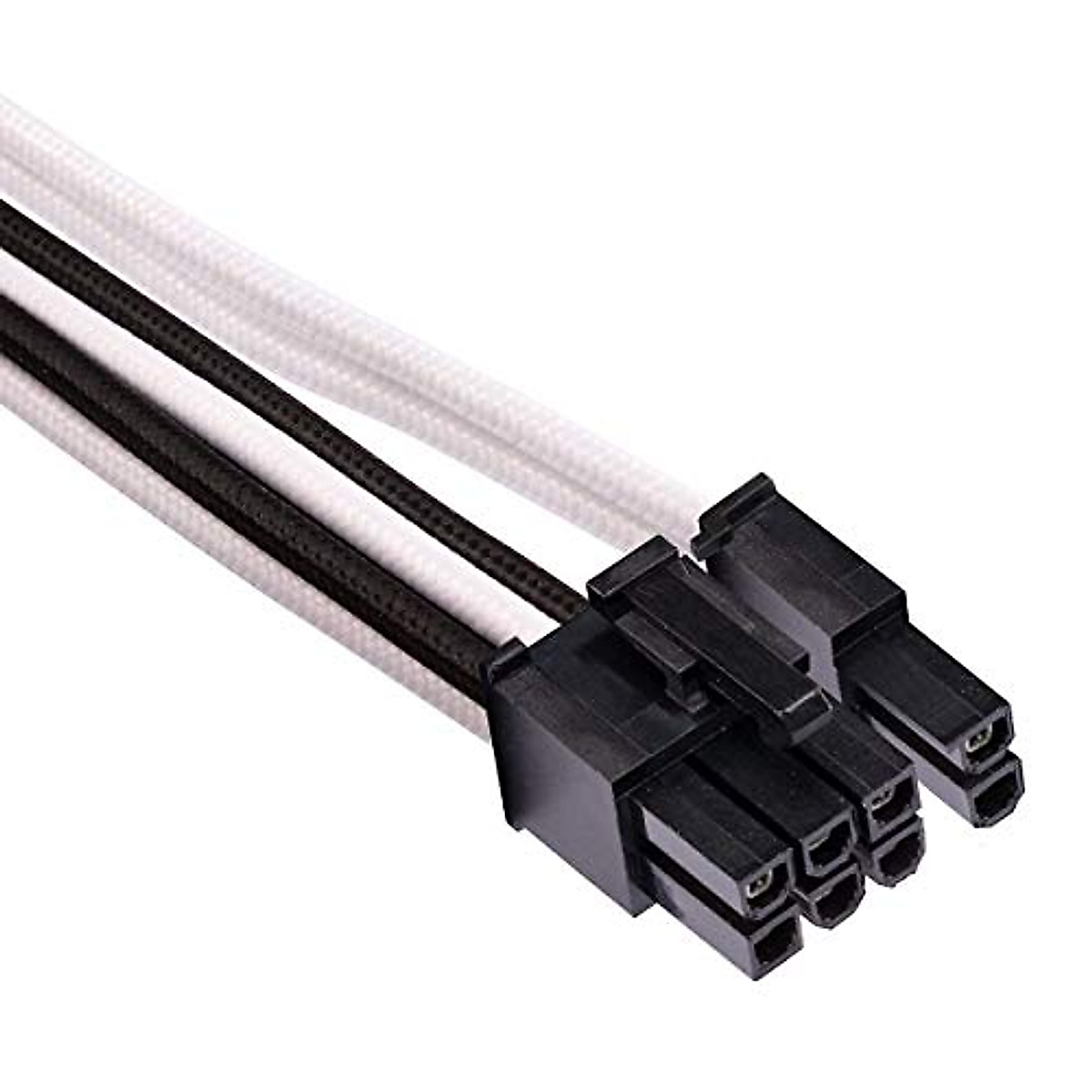 CORSAIR Premium Individually Sleeved PSU Cables Starter Kit – White/Black, 2 Yr Warranty, for Corsair PSUs