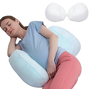 AWESLINGPregnancy Wedge Pillows for Side Sleeping Maternity Pillow for Pregnant Women Body Pillow for Pregnancy to Support Back, HIPS, Belly, Legs Adjustable Pillow f Comfort Pre/Post Birth Grey