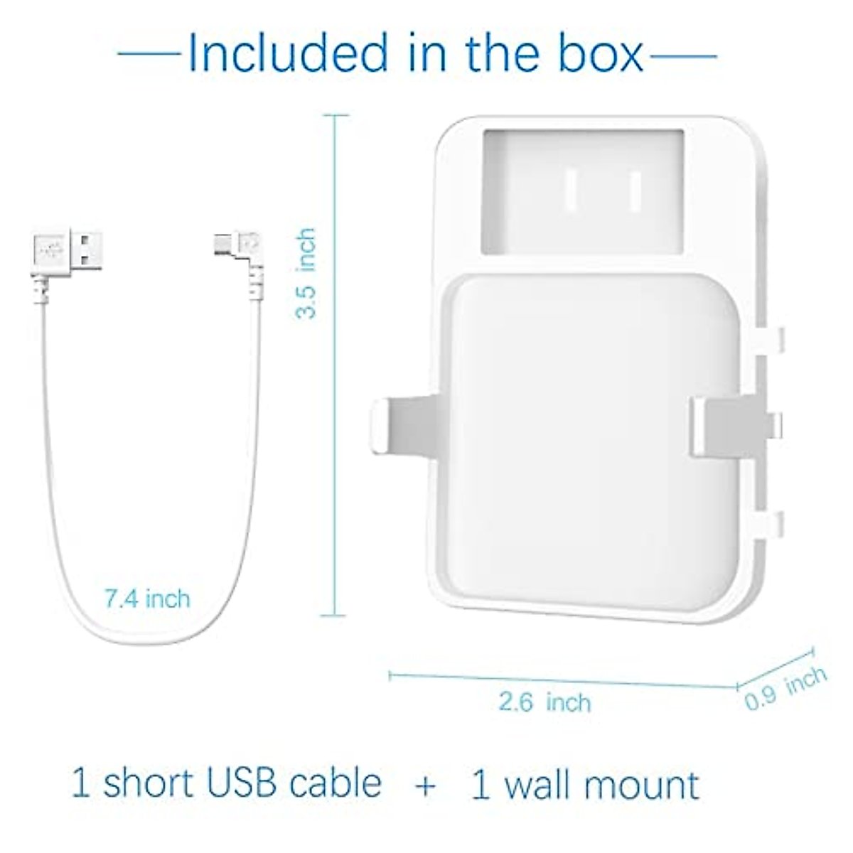 Outlet Wall Mount for Blink Sync Module 2, Mount Bracket Holder for Bink Ourdoor Indoor Camera Security with No Messy Wires Easy to Move (White)