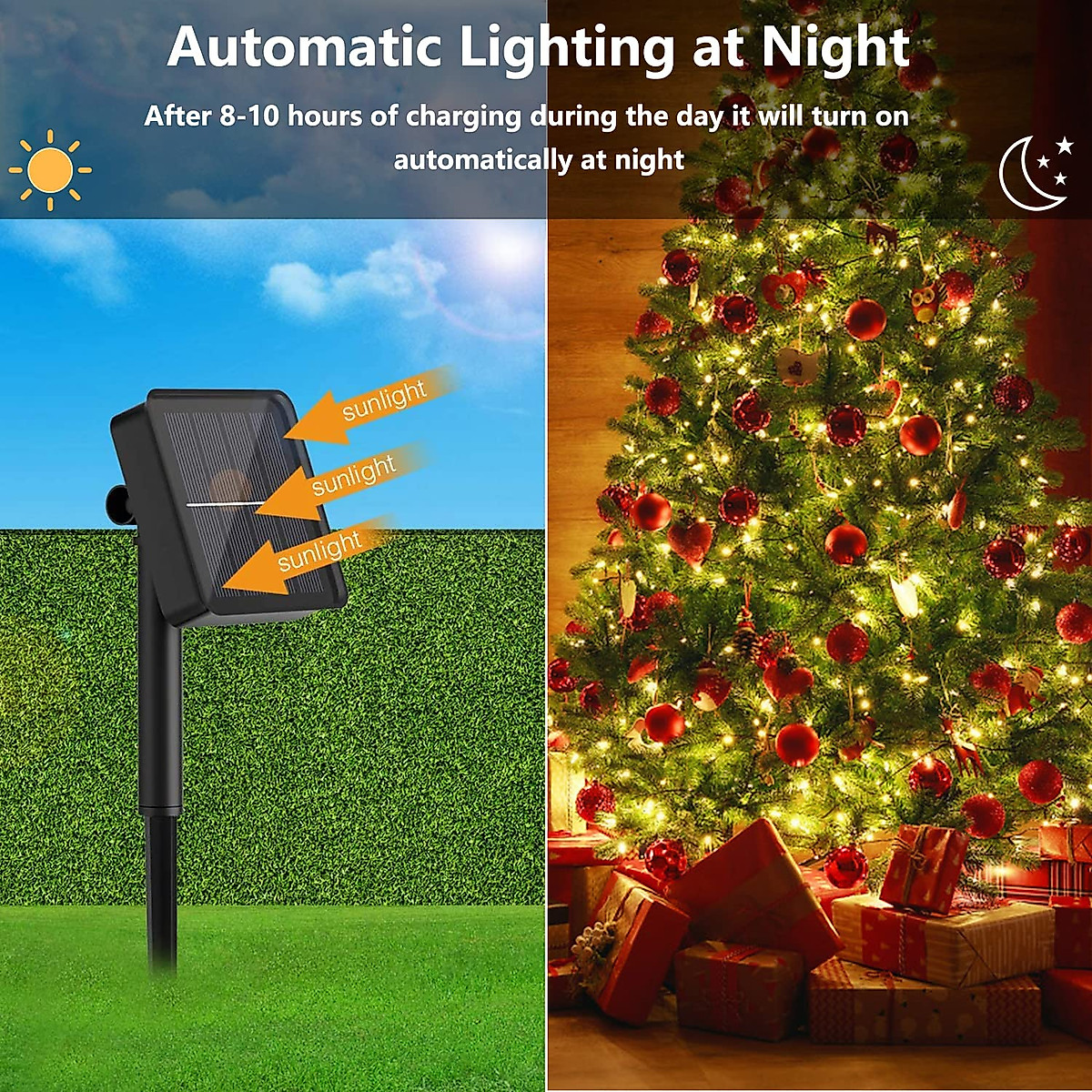 170ft 480 LED Solar Fairy String Lights, Outdoor Twinkle String Lights Porch Garden Decor, 2 Pack Each 85FT Waterproof Rope Lights Decorative Christmas Copper Wire for Backyard Patio