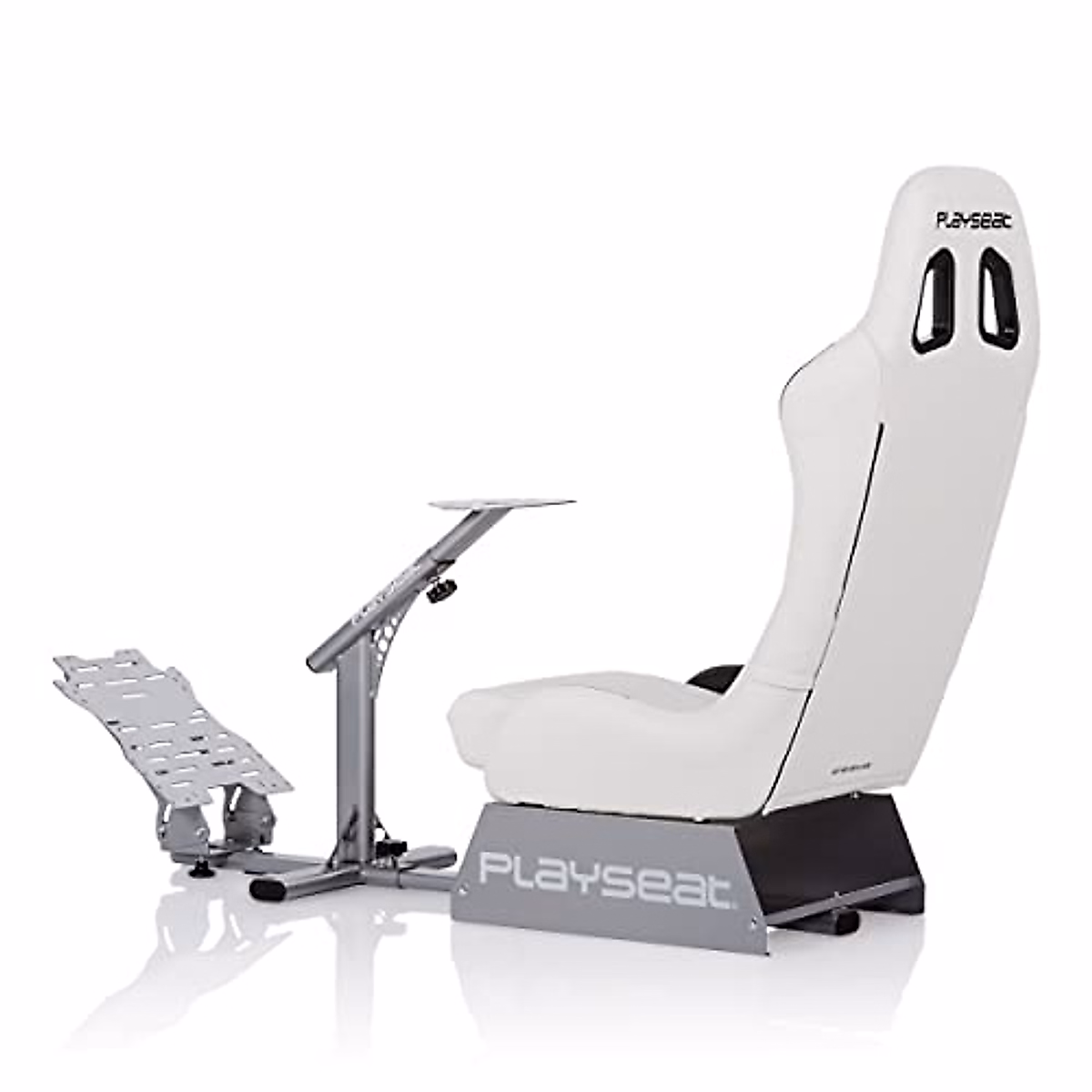 Playseat Evolution Sim Racing Cockpit | Comfortable Racing Simulator Cockpit | Compatible with all Steering Wheels & Pedals on the Market | Supports PC & Console | White