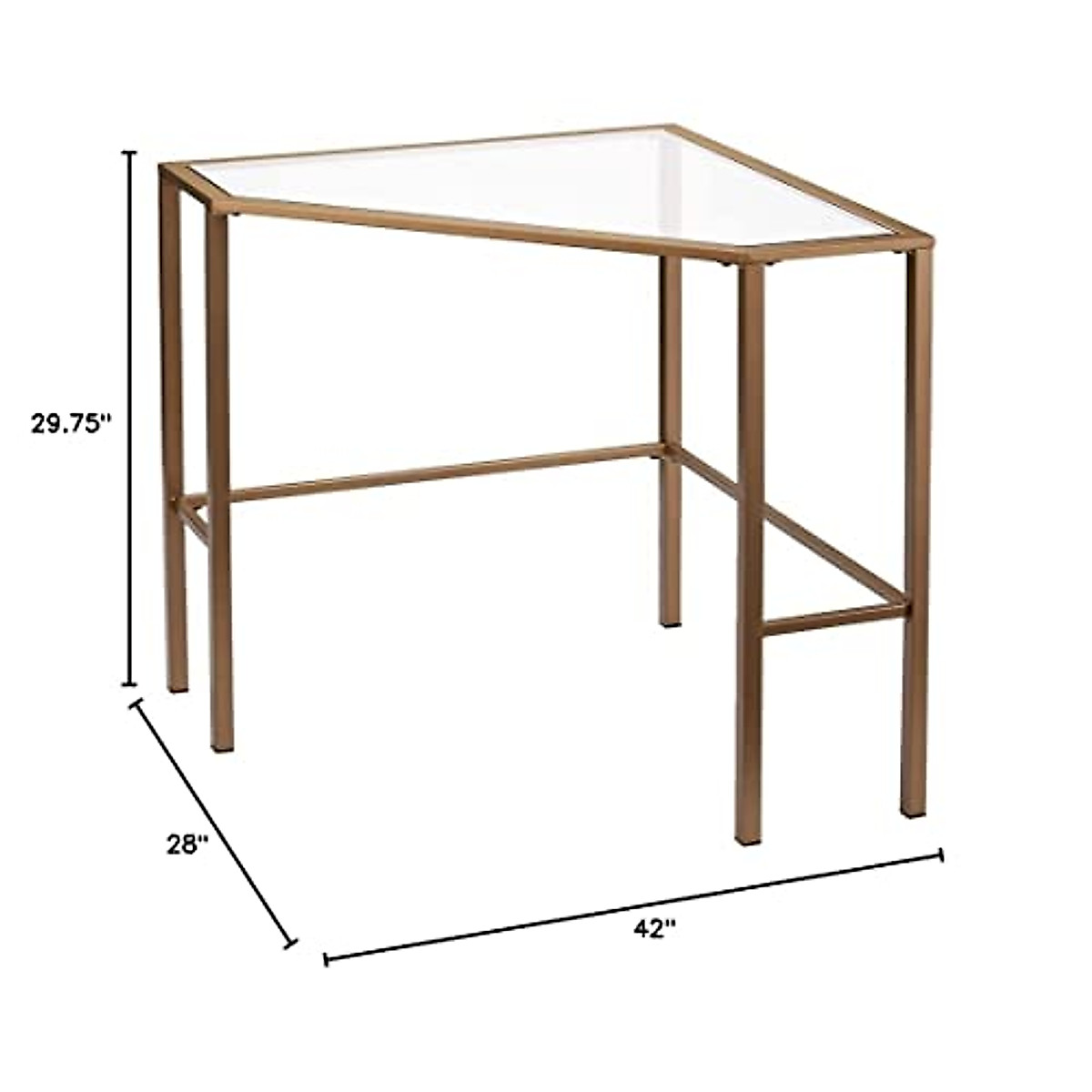 Southern Enterprises Keaton Desk, Soft Gold
