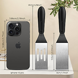 Small Spatula 2 Pieces, Mini Serving Spatula for Kitchen Use, Metal Spatula for Serving and Turning, Ideal for Pancakes, Brownies, Desserts, Cookie, Eggs or Small Pan