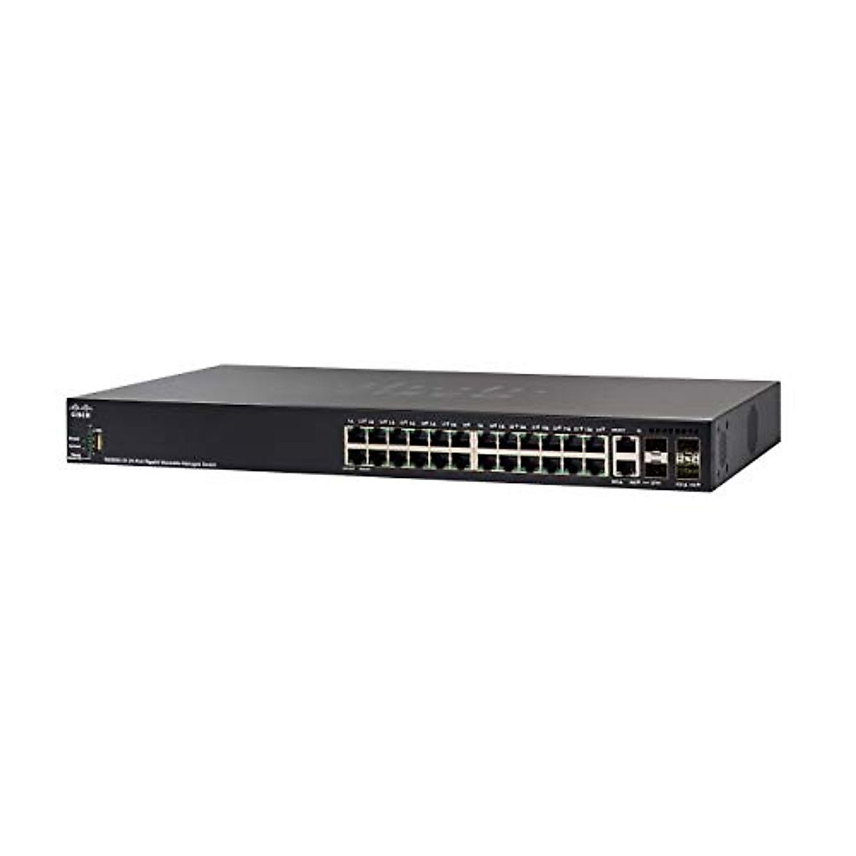 Cisco SG350X-24 Stackable Managed Switch | 24 Gigabit Ethernet (GbE) Ports | 2 x 10G Combo + 2 x SFP+ Ports | Limited Lifetime Protection (SG350X-24-K9-NA)