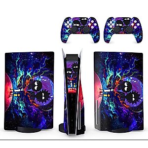 PS5 Skins Console and Controller Stickers Set Vinyl Skin Protective Cover for Playstation 5 Wrap Disc Edition (Dark Scientist)