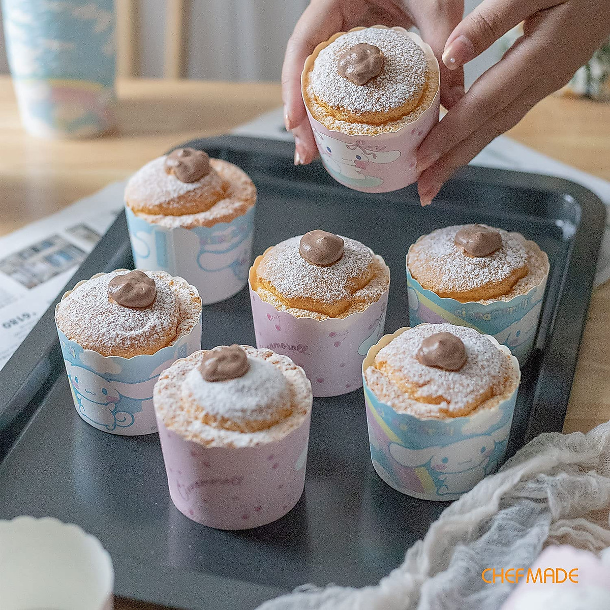 CHEFMADE Baking Sheet Pan, Nonstick 13-Inch Rimmed Cookie Sheet Pan Bakeware, 9.3" x 13.4" x 0.7"