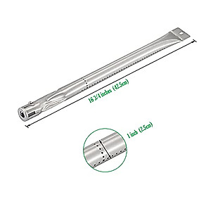 YIHAM KB811 Grill Burner for Master Forge 3218LTN, L3218, Kenmore 148.16137110, 148.16156211, S3218ANB Stainless Steel Replacement Parts Tube Burner 16 3/4 inch, Set of 5