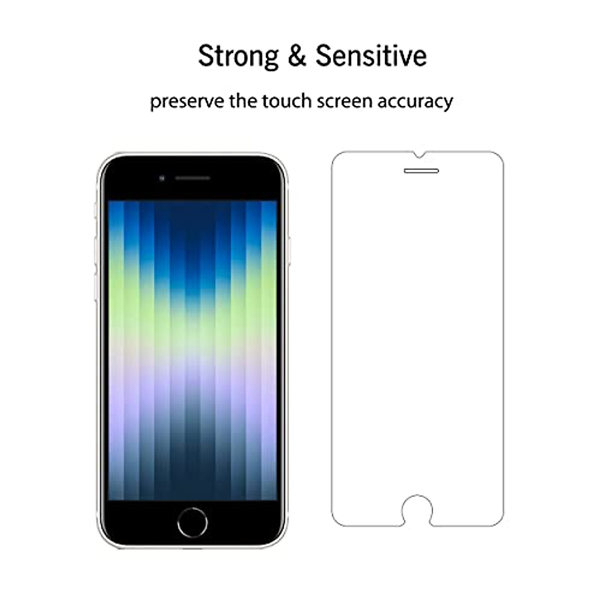 Ailun Screen Protector Compatible for iPhone SE 2020 2nd/2022 3rd Generation, iPhone 8,7,6s,6, 4.7-Inch Tempered Glass 0.25mm Case Friendly 3 Pack Clear