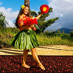 Pinkunn 24 Inch x 10 ft Plastic Hot Coals Runner Party Decorations Lava Themed Party Theme Tablecloth Runner Table Floor Cover for Fire Volcano Halloween Birthday Party Supply