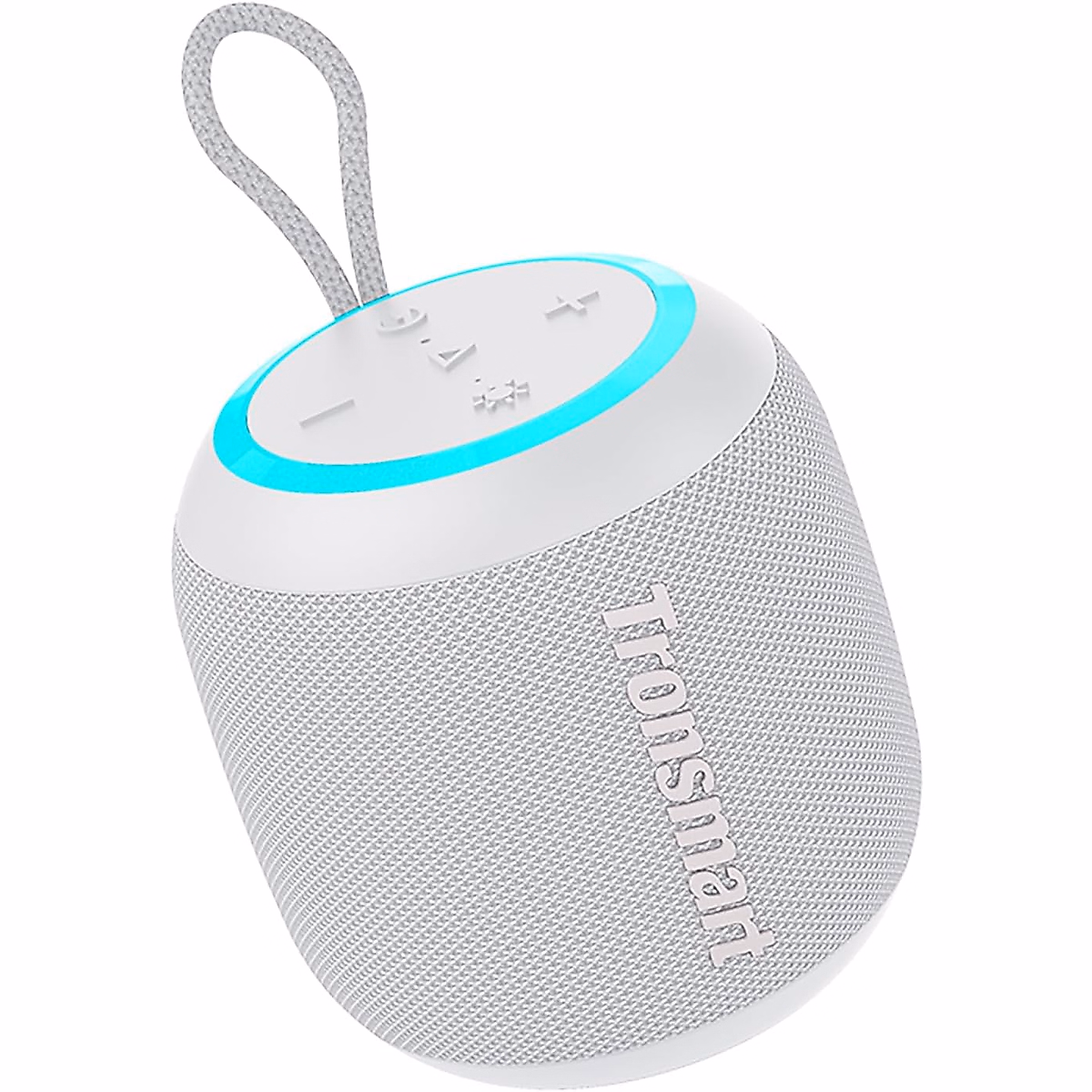 Tronsmart T7 Mini Compact Portable Bluetooth Speaker with Lights, Stereo Sound, Bluetooth 5.3, 18H Playtime, Stereo Pairing, Voice Assistant, IPX7 Waterproof Shower Speaker & Outdoor Speakers (Grey)