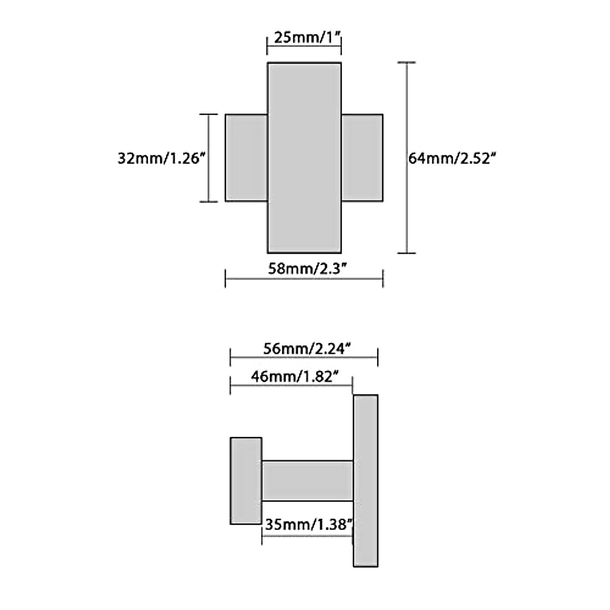 Alise Towel Hook Bathroom Single Robe Hooks Wall Mount Clothes Hook for Bedroom Kitchen Cloakroom Door Back Cabinet,GOY004B-4P SUS304 Stainless Steel Matte Black Pack of 4