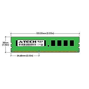 A-Tech Server 32GB Kit (4 x 8GB) 2Rx8 PC3L-10600E DDR3 1333MHz ECC Unbuffered UDIMM 240-Pin Dual Rank DIMM 1.35V Workstation Server Memory RAM Upgrade Stick Modules (A-Tech Enterprise Series)
