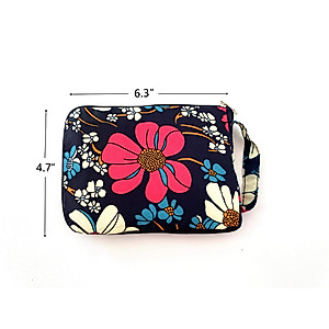 NC 4 Pack Foldable Kitchen Reusable Grocery Bags Floral Designs with Zipper Folding Shopping Tote Bags Lightweight Durable Large Bags 50LBS for Grocery