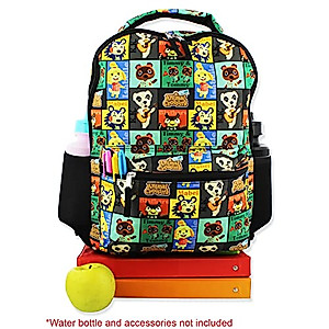 Nintendo Animal Crossing Kids 16 Inch School Backpack (One Size, Black)