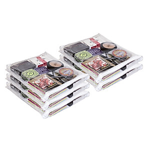 5-Pack Clear Vinyl Zippered Storage Bags 9 x 11 x 1 Inch