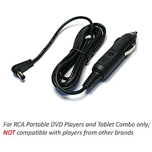 EDO Tech Car Charger for RCA Single Dual Screen Portable DVD TV Combo Player Celestron Telescopes 12V 6.5 Ft Power Supply Cord