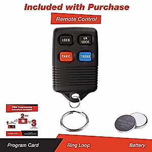 KeylessOption Keyless Entry Remote Control Car Key Fob Replacement for GQ43VT4T