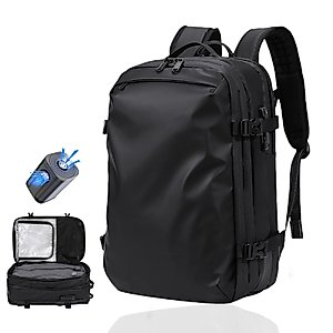 Vacpack Backpack,2025 New 60L Expandable Vacuum Compression Bag with Electric Vacuum Pump, Water Resistant and Anti Theft, Space Saver Bags for Travel Camping(With Air Pump)
