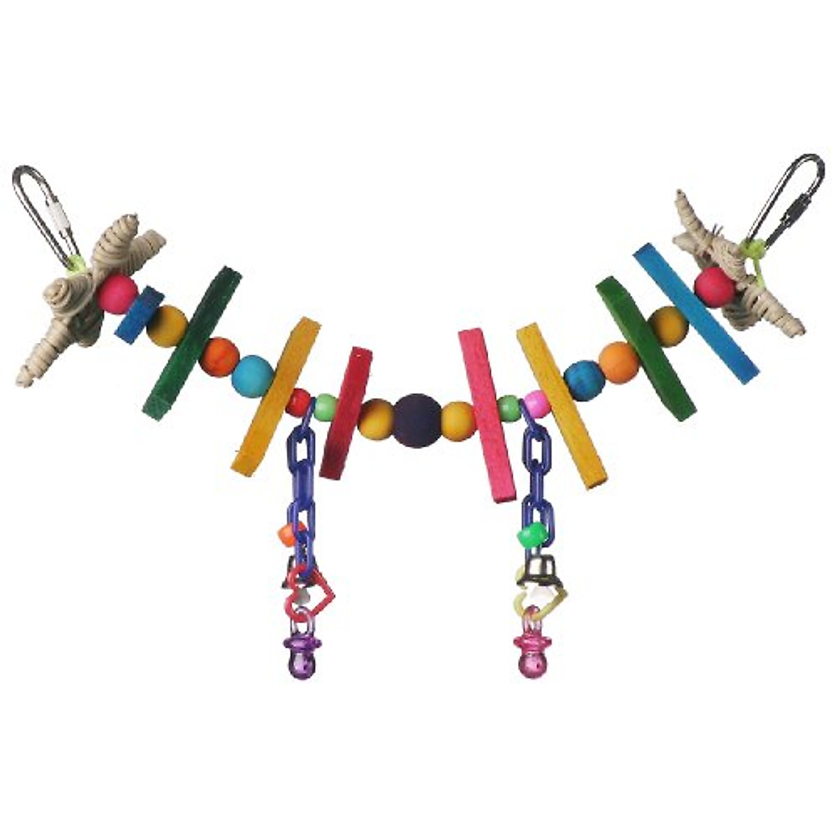 Super Bird Creations 2 by 11-Inch Mini Rainbow Bridge Bird Toy, Small