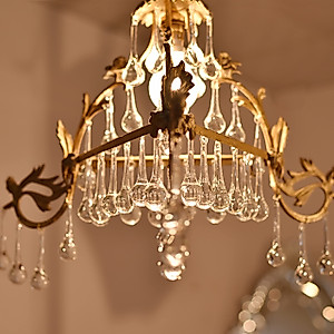 IndianShelf 20 Glass Christmas Ornaments- Clear Glass Ornaments- Chandelier Crystals- Chandelier Drop Ornaments- Glass Teardrop Clear Christmas Ornaments-Hanging Crystals for Centerpieces -3"