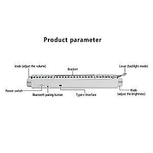 Rosvola Mechanical Keyboard, Ergonomic 83 Keys Blue Switch Round Keycaps Gaming Keyboard for Laptop (White)