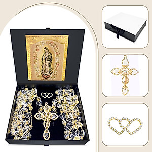 Lazo Para Boda,Wedding Lasso for Ceremony Gift,Rosario Lazos Para Boda Catolica,Lazos Para Bodas De Iglesia Para Novios,Lasso for Wedding Ceremony,Wedding Crystal Rosary,Lazo De Bodas Para Los Novios