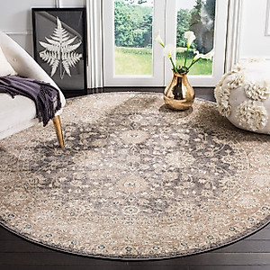 SAFAVIEH Sofia Collection 3' x 5' Light Grey/Beige SOF330B Vintage Oriental Distressed Non-Shedding Living Room Bedroom Accent Rug