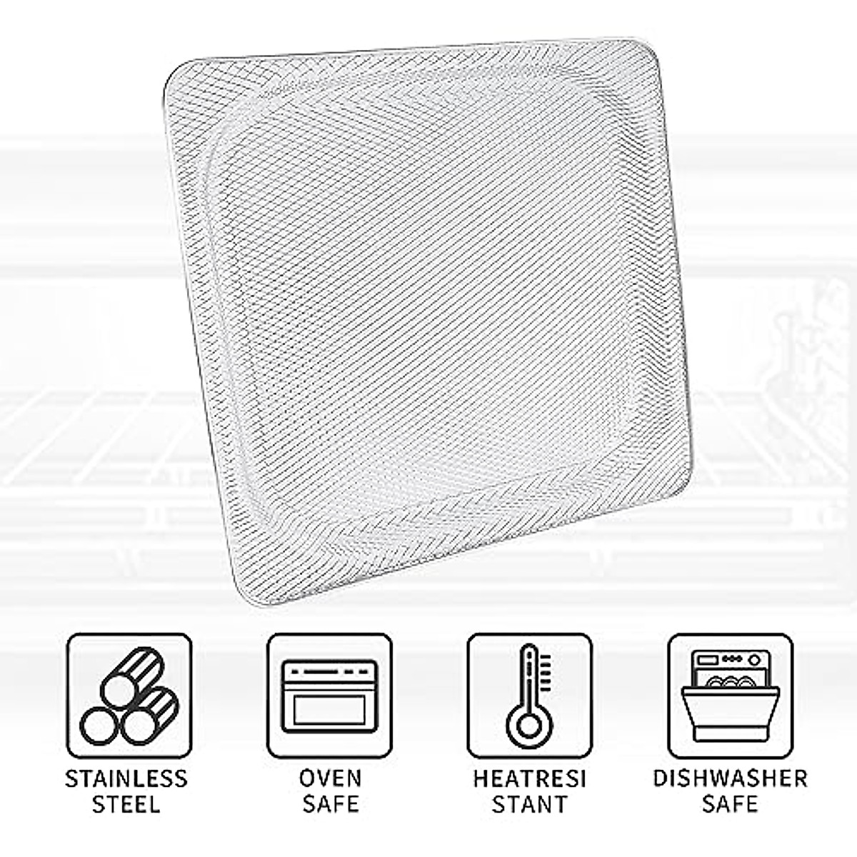 Replacement Air Fryer Basket for Ninja Foodi SP101 Air Fry Oven, Stainless Steel Air Fryer Accessories for Ninja Foodi SP100, SP101B1, SP101C (for SP100 Series)