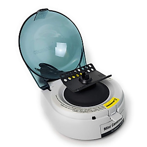 Mini Desk-top Centrifuge, Two Speed at 4000 rpm and 7200 rpm, Two Rotors for for 8 x 2.0/1.5 ml and 2 x 8-strip PCR Tubes, Two Sets of Adapters for 0.2 ml and 0.5 ml Tubes, 110V
