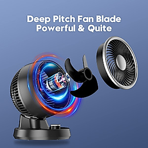 Auertech Small Desk Fan, 12" Quiet Oscillating Table Fan with 3 Speeds, Portable Room Air Circulator Fan, Bedside Cooling Fan for Bedroom Office Desktop Tabletop