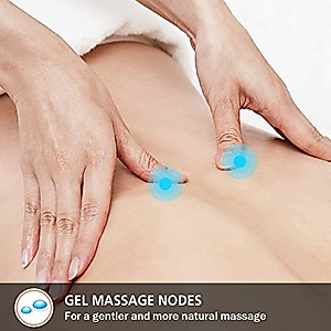 Snailax Shiatsu Full Back Massager with Heat, Chair Massager for Neck and Back Shoulders,Gel Modes Massage Cushion,Adjustable Height Massage Seat, Mothers Day Gifts for Mom,Dad