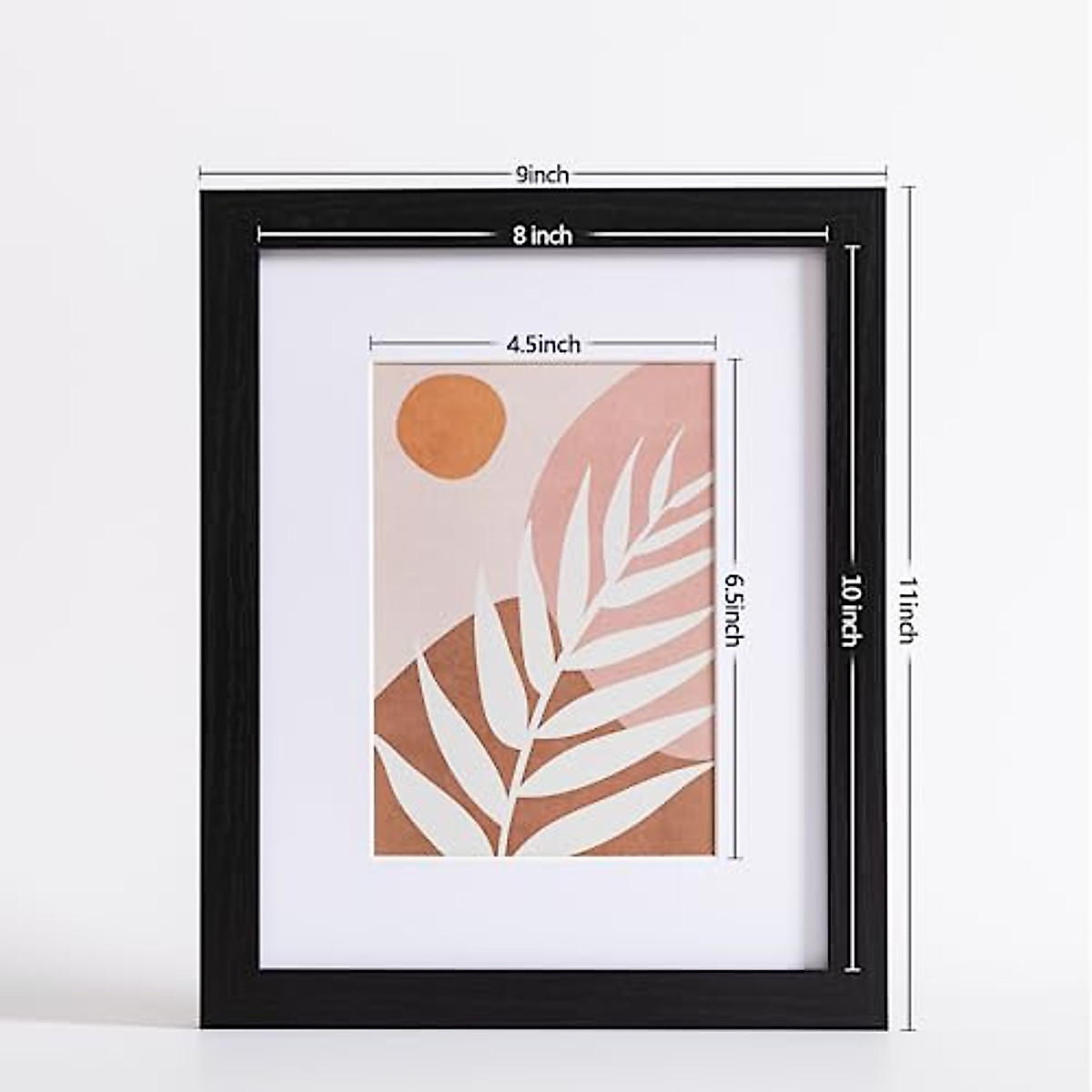 eletecpro 8x10 Picture Frames Set of 10, Display 4x6 or 5x7 Photo Frame with Mat or 8x10 without Mat, Wall Gallery Photo Frames, Table Top Display or Wall Mounting (Black, 8x10)