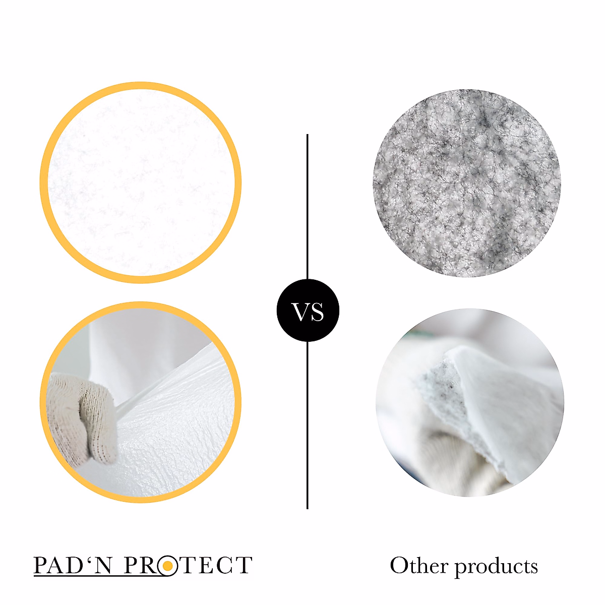 PAD 'N PROTECT Temporary Floor Protection 32in x 100ft (266.67 sqft.) Anti Slip/Pull, Paint/Waterproof, Reusable, Easy Applied with No Residue. Perfect for Construction, Movie Production, Etc.